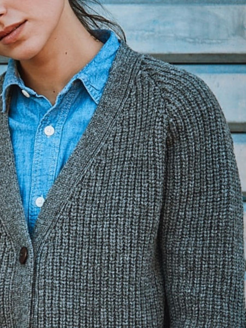 ANNA Cardigan in Ash Grey - 100% Cruelty Free Merino Wool - L'Envers